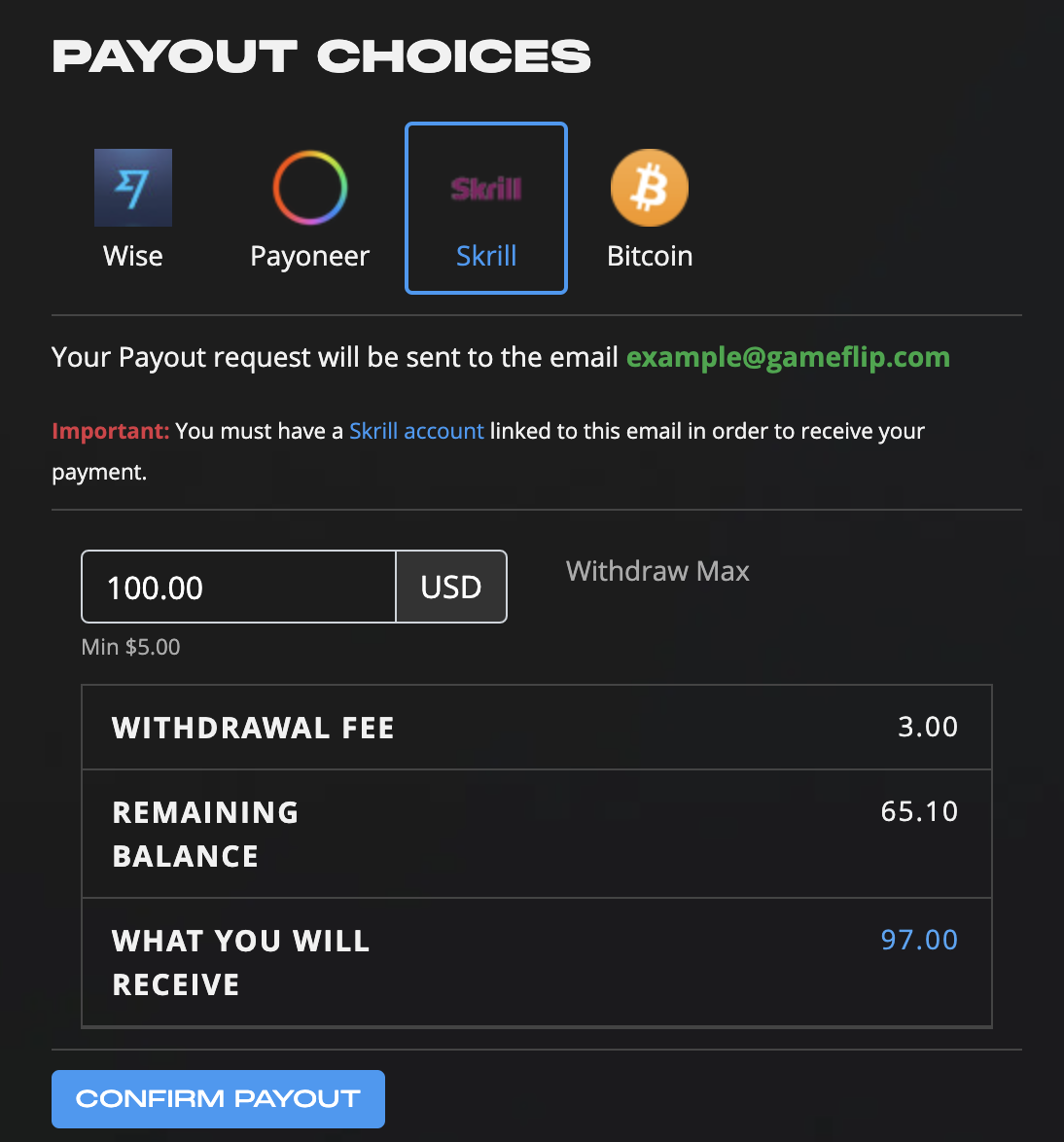 How do I cash out or make a withdrawal? – Gameflip Help
