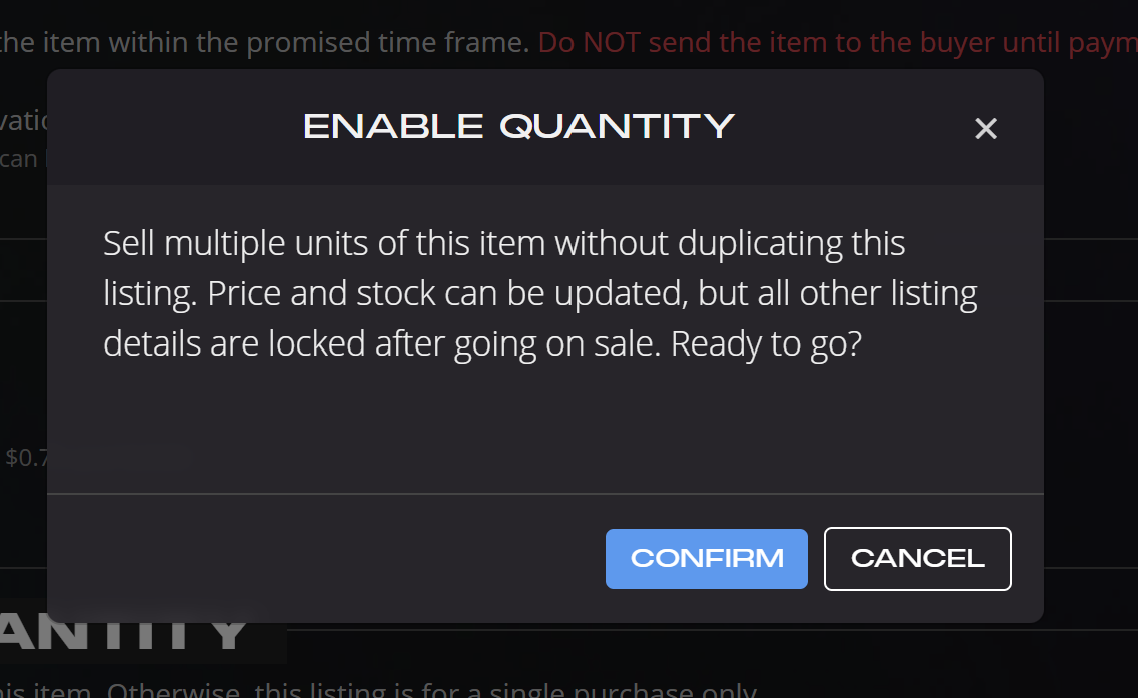 Create Stock-based Listings – Gameflip Help